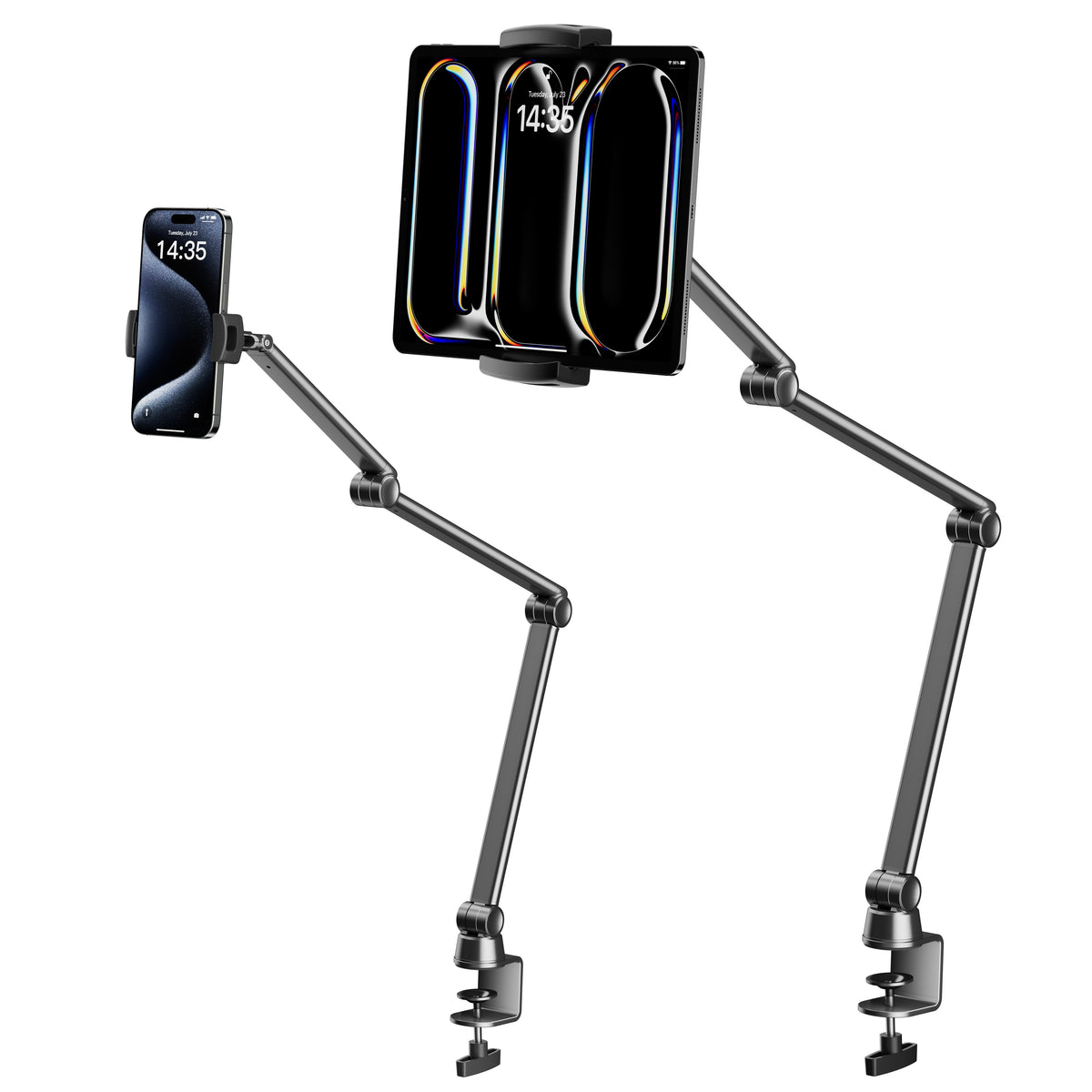 LULULOOK Flexible Arm Clip Tablet Phone Mount Holder